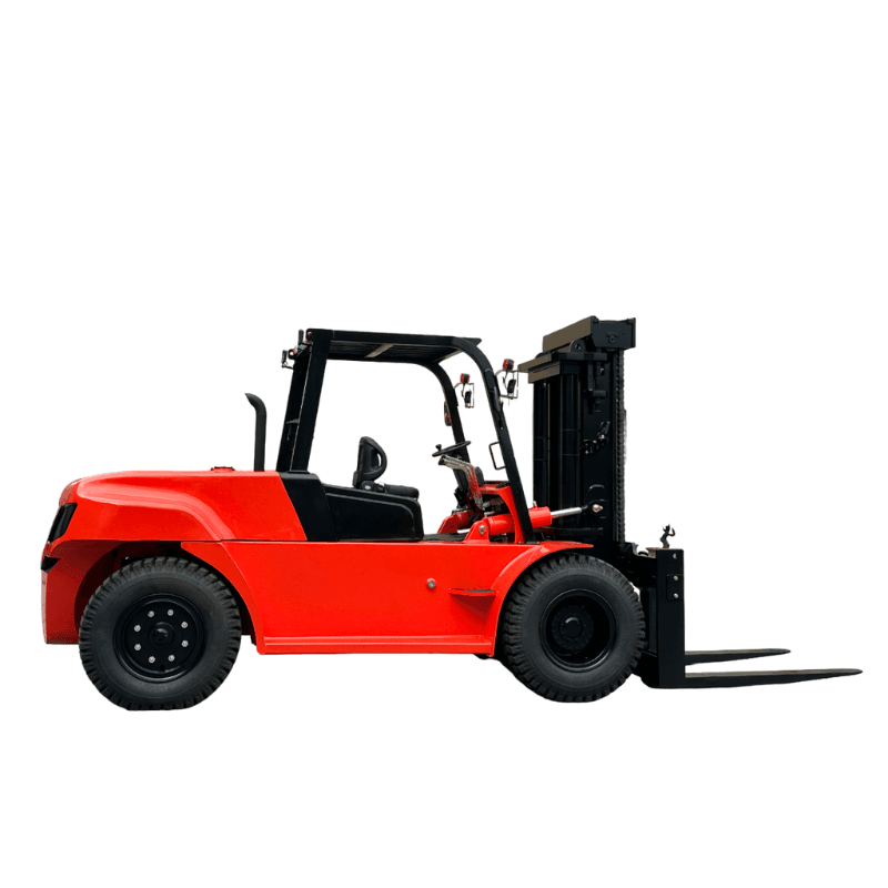 Red 12 Ton Diesel Forklift Truck With Overhead Guard - Heavy Duty ...