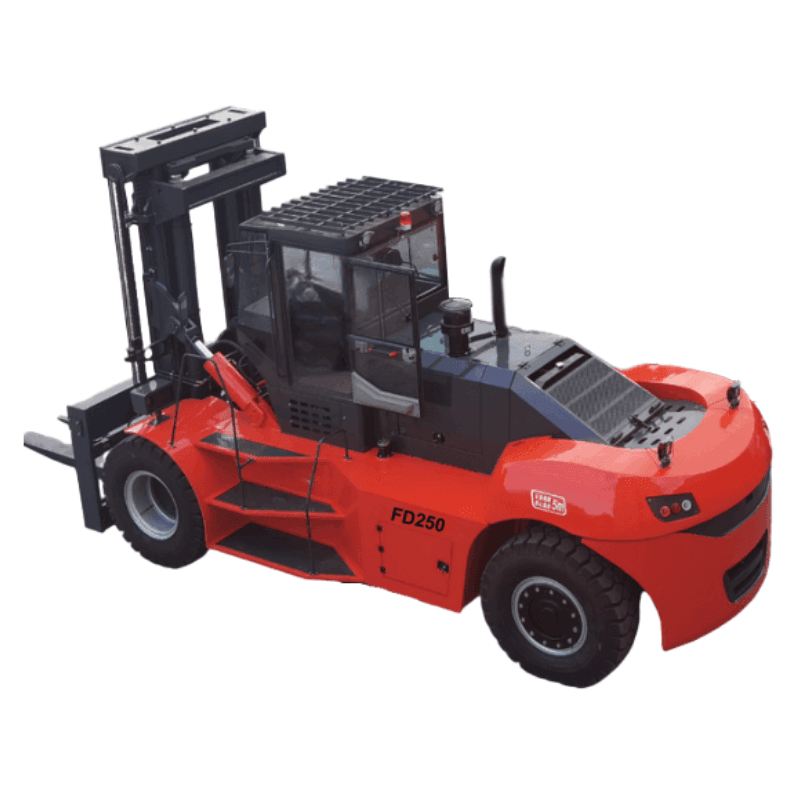 Standard 25 Ton 4000mm Mast Diesel Forklift Truck With Tilting Cabin ...