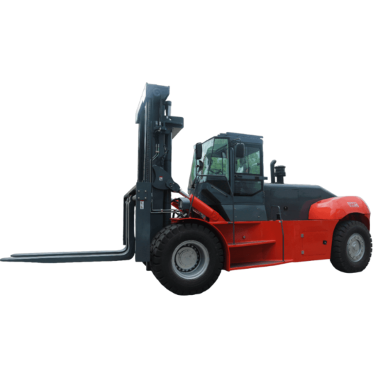 Standard Red 25 Ton Diesel Forklift Truck With Tilting Cab - Heavy Duty ...