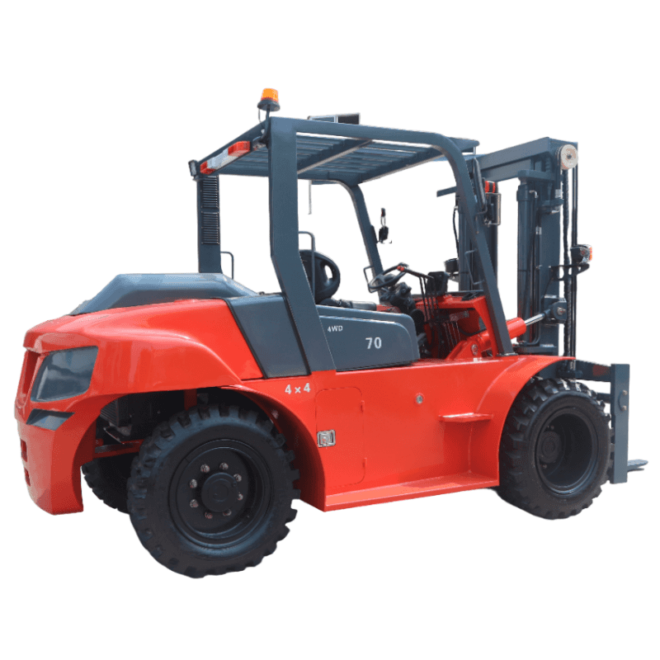 7 Ton 4WD All Terrain Forklift Truck With 4 Wheel Drive - Heavy Duty ...