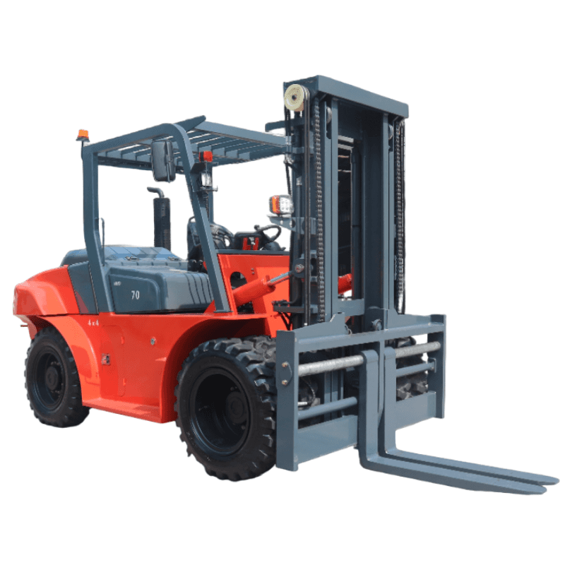 Chariot élévateur tout-terrain 7 tonnes 4 roues motrices avec 4 roues ...