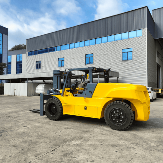 10 Ton Container Forklift Diesel Lifting Equipment With 2300mm Mast ...